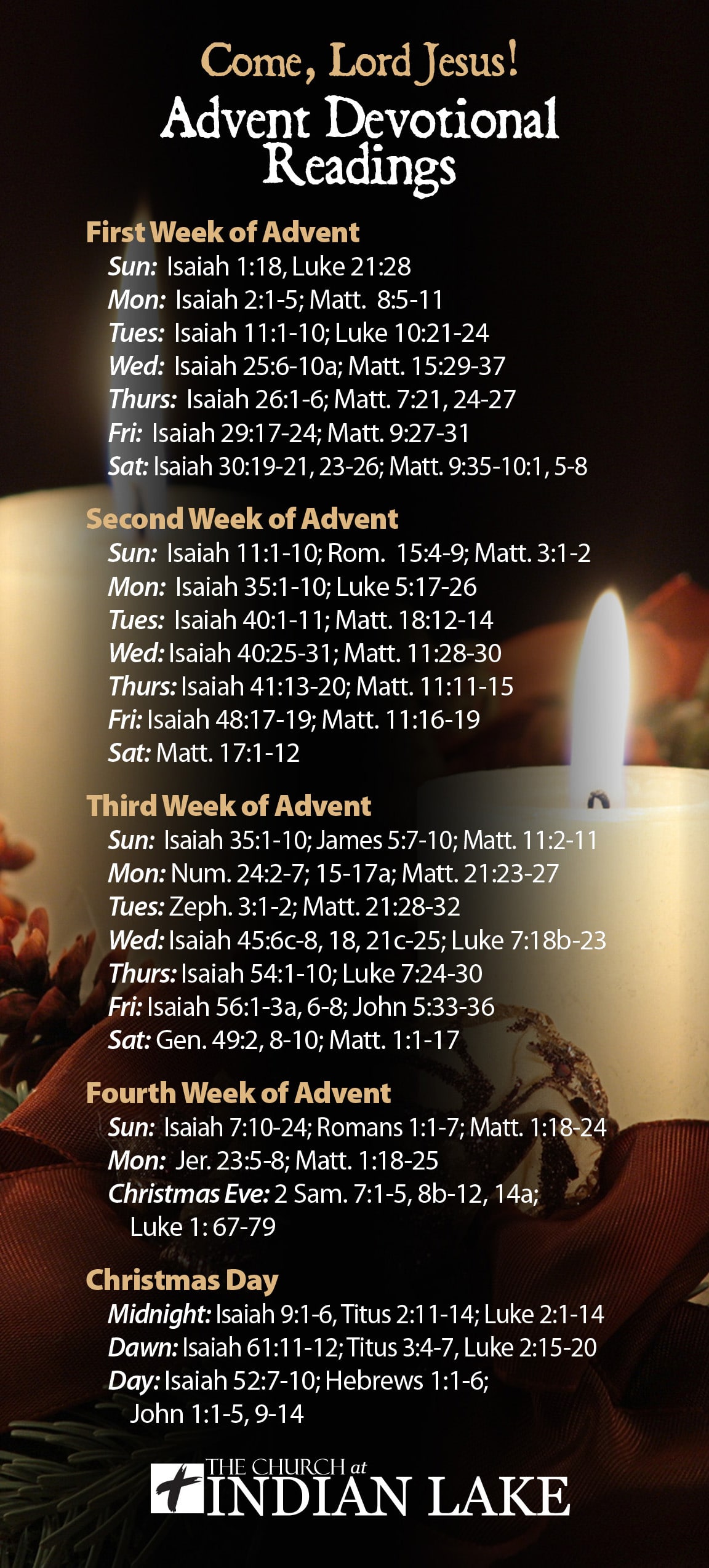 Advent Reading The Church At Indian Lake CIL Advent Reading The Church At Indian Lake CIL
